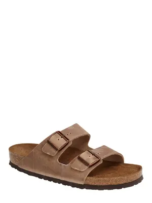 BIRKENSTOCK Arizona Soft Footbed Slide Sandal Tabacco