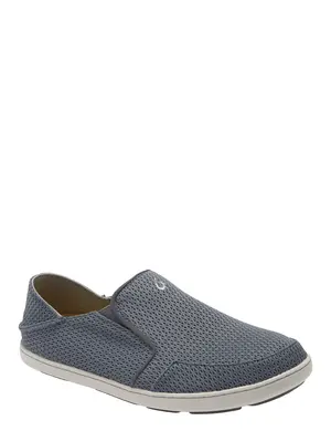 Olukai OluKai Nohea Mesh Slip-On Wind Grey Fabric