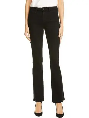 L'Agence Oriana Straight Leg Jeans - Noir
