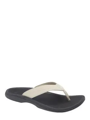 Olukai Ohana Flip Flop - Ecru/black