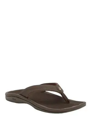 Olukai OluKai Ohana Flip Flop Java Faux Leather