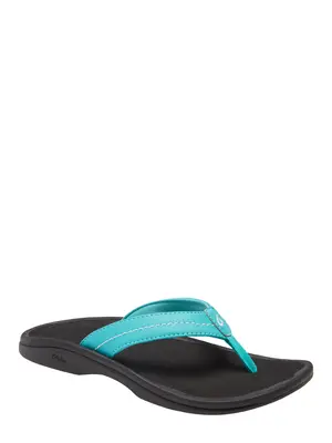 Olukai OluKai Ohana Flip Flop Turquoise Fabric