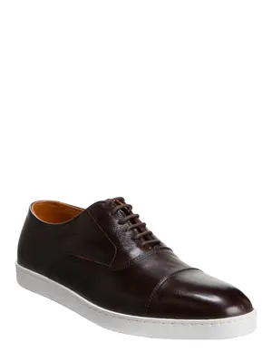 Allen Edmonds Allen Edmonds Park Avenue Leather Sneakers Dark Brown Grain