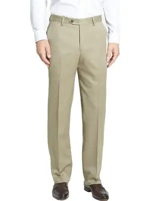 Berle Worsted Wool Gabardine Trousers - Tan