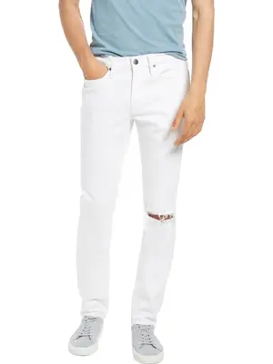 FRAME FRAME L'homme Skinny Fit Jeans Blanc Rips