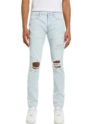 FRAME FRAME L'homme Skinny Fit Jeans Caicos Destruct
