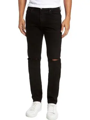 FRAME FRAME L'homme Skinny Fit Jeans Noir Slits