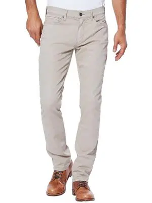 Paige Federal Slim Straight Leg Twill Pants - Clean Khaki