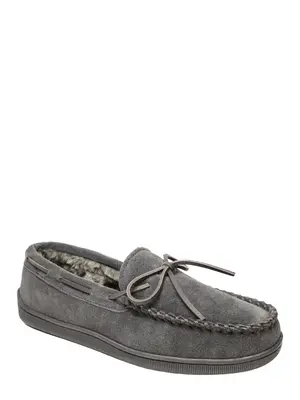 Minnetonka Minnetonka Lined Hardsole Slipper Charcoal/ Charcoal