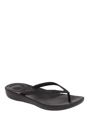 Fitflop Iqushion Thong Sandals - All Black