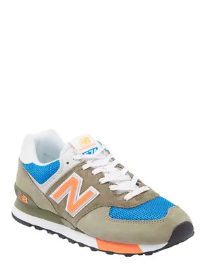 NEW BALANCE 574 Classic Sneaker Grey/ Orange