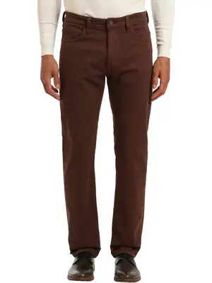 34 Heritage Courage Straight-Leg Pants Cognac Diagonal