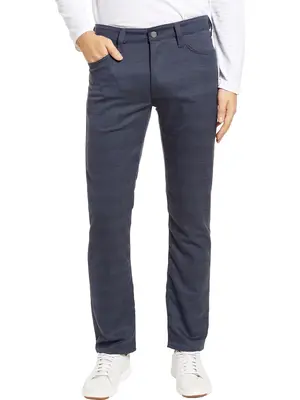 34 Heritage Courage Straight-Leg Pants Navy Checked