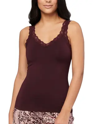 Fleur't Fleur'T Iconic Lace Trim Camisole Cocoa
