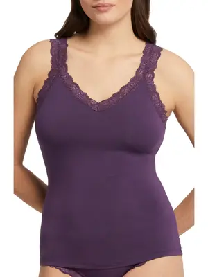 Fleur't Fleur'T Iconic Lace Trim Camisole Pinot