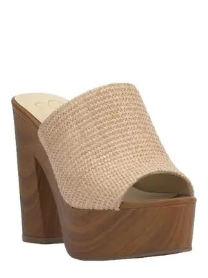 Jessica Simpson Jessica Simpson Shelbie Platform Slide Sandal Natural Beige