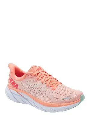 HOKA HOKA Clifton 8 Running Shoe Cantaloupe/silver Peony