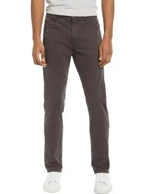 Ag Slim Straight Stretch Sateen Pants Shadow Hawk