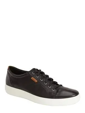 Ecco Soft 7 Lace-up Sneakers - Black Leather