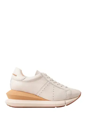 PALOMA BARCELO Paloma Barcelo Alenzon Wedge Sneakers Gesso/ Caramel