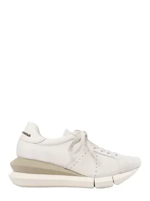 PALOMA BARCELO Paloma Barcelo Alenzon Wedge Sneakers White/ Gesso-salvia