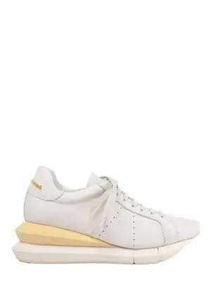 PALOMA BARCELO Alenzon Wedge Sneakers - White/gesso-s.yellow