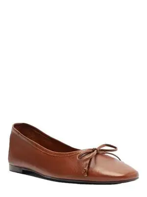 Schutz Schutz Arissa Square Toe Ballet Flat Brown