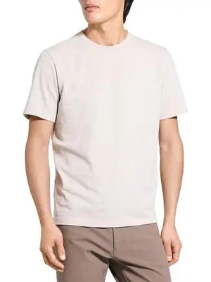 Theory Essential In Cosmos Slub Cotton Tee - Silver Cloud
