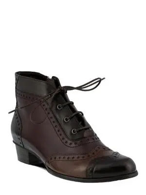 SPRING STEP SHOES Heroic Bootie - Brown Multi Leather