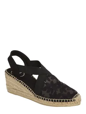 TONI PONS Toni Pons Terra Espadrille Wedge Sandal Black Fabric