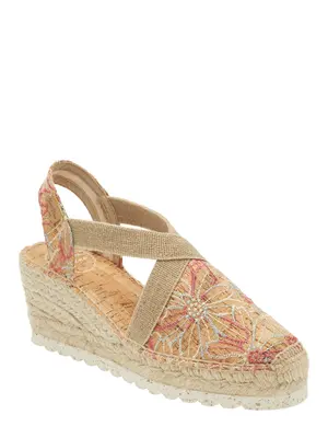 TONI PONS Toni Pons Terra Espadrille Wedge Sandal Multi Cork