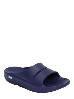 OOFOS Oofos Gender Inclusive OOAahh Slide Sandal Navy
