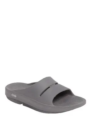 OOFOS Gender Inclusive Ooaahh Slide Sandal - Slate