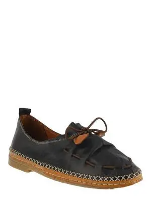 SPRING STEP SHOES Berna Flat - Black Leather