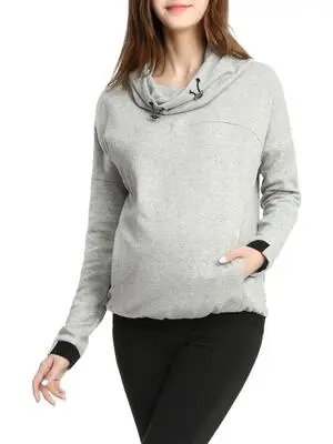 KIMI + KAI Samara Maternity/nursing Hoodie - Gray