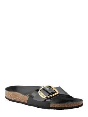 BIRKENSTOCK Madrid Big Buckle Slide Sandal - Black