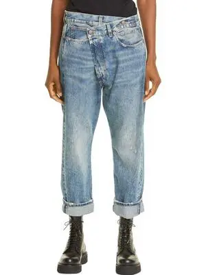 R13 Crossover Straight-leg Jeans - Kelly