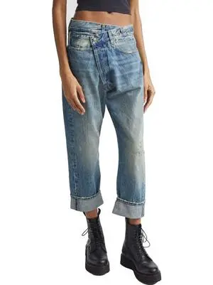 R13 R13 Crossover Straight-Leg Jeans