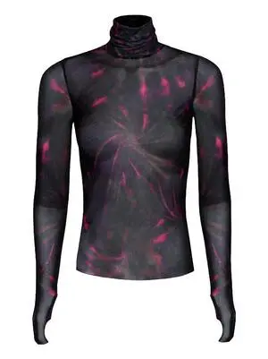 AFRM AFRM Zadie Semi Sheer Turtleneck Azalea Pink