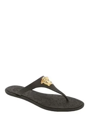 Versace Medusa Flip Flop - Black Versace Gold