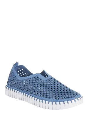 ILSE JACOBSEN Tulip 139 Perforated Slip-on Sneaker - Light Regatta