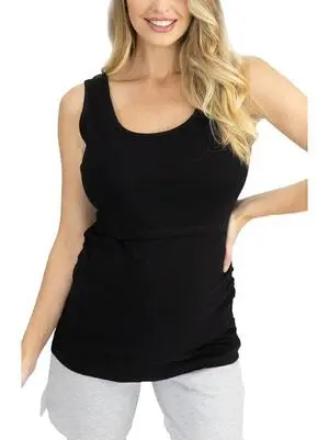 ANGEL MATERNITY Nursing Tank - Black