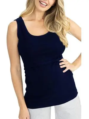 ANGEL MATERNITY Angel Maternity Nursing Tank Navy