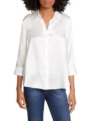 L'AGENCE L'AGENCE Dani Silk Charmeuse Blouse
