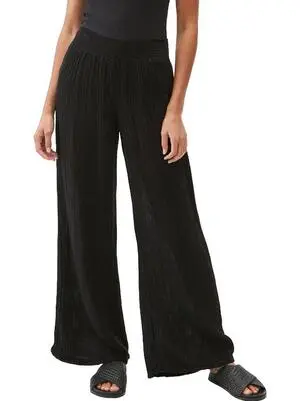 Michael Stars Smocked Wide Leg Pants - Black