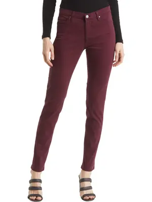 Ag AG The Prima Cigarette Leg Skinny Jeans Maroon Peak