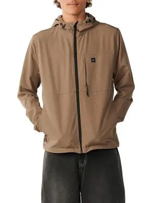 Rip Curl Elite Anti Series Water Repellent Hooded Jacket - Walnut