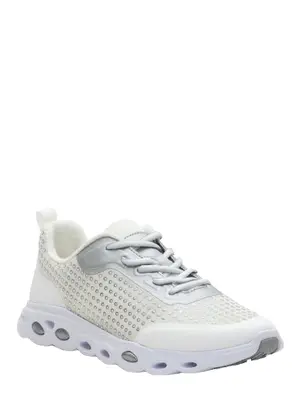 ARA Ara Montclair Lace Up Sneakers White Silver