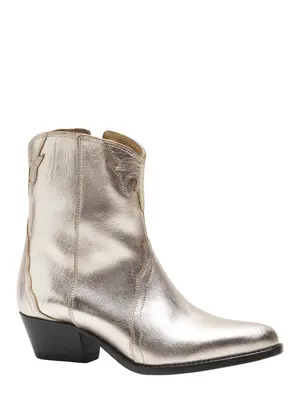 Free People Free People New Frontier Western Booties Gold