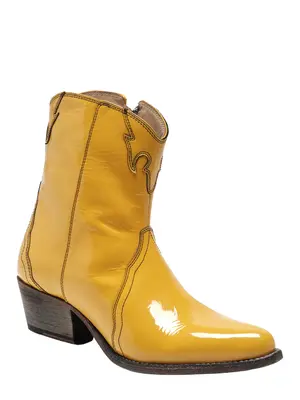Free People Free People New Frontier Western Booties Yellow